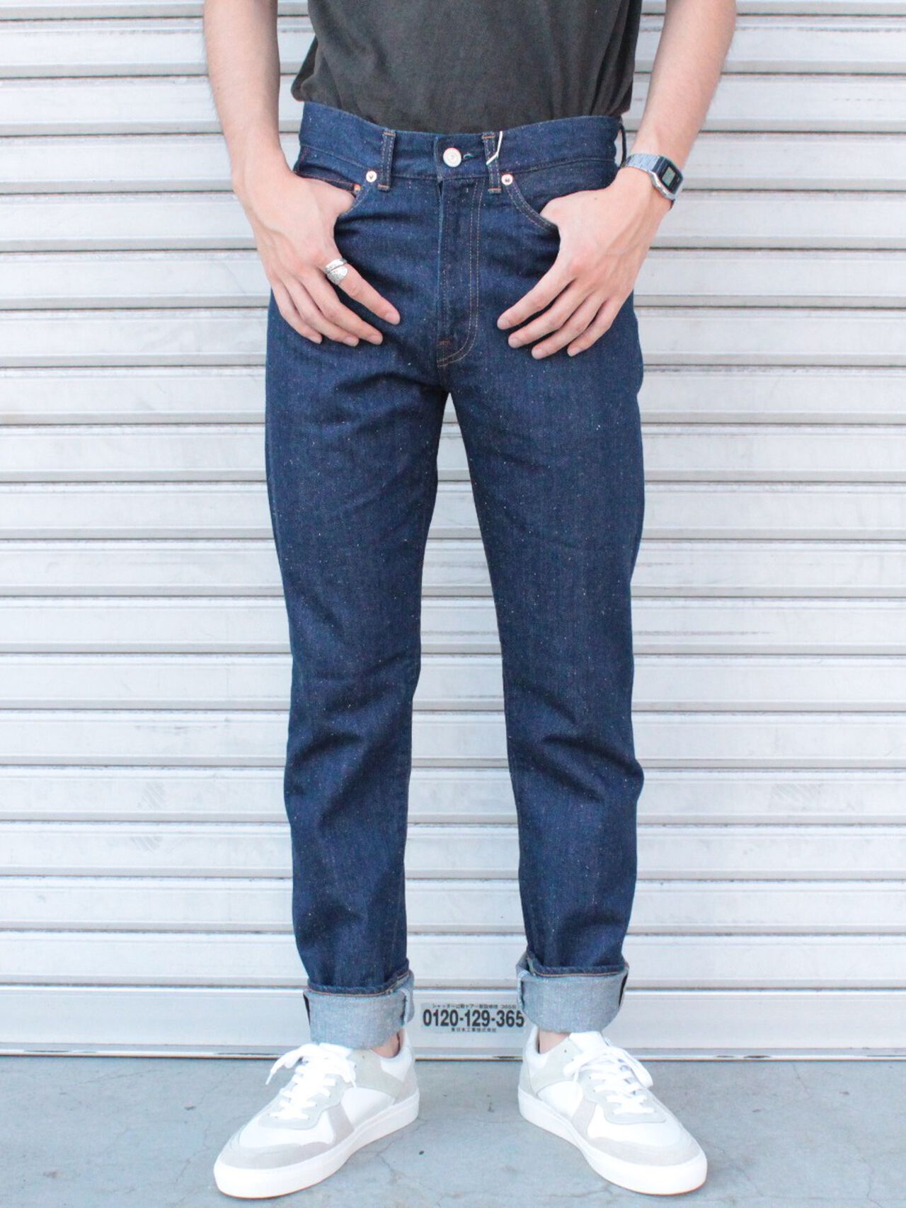 BENGARA JEANS SLIM STRAIGHT(INDIAN RED)(ONE WASHED)