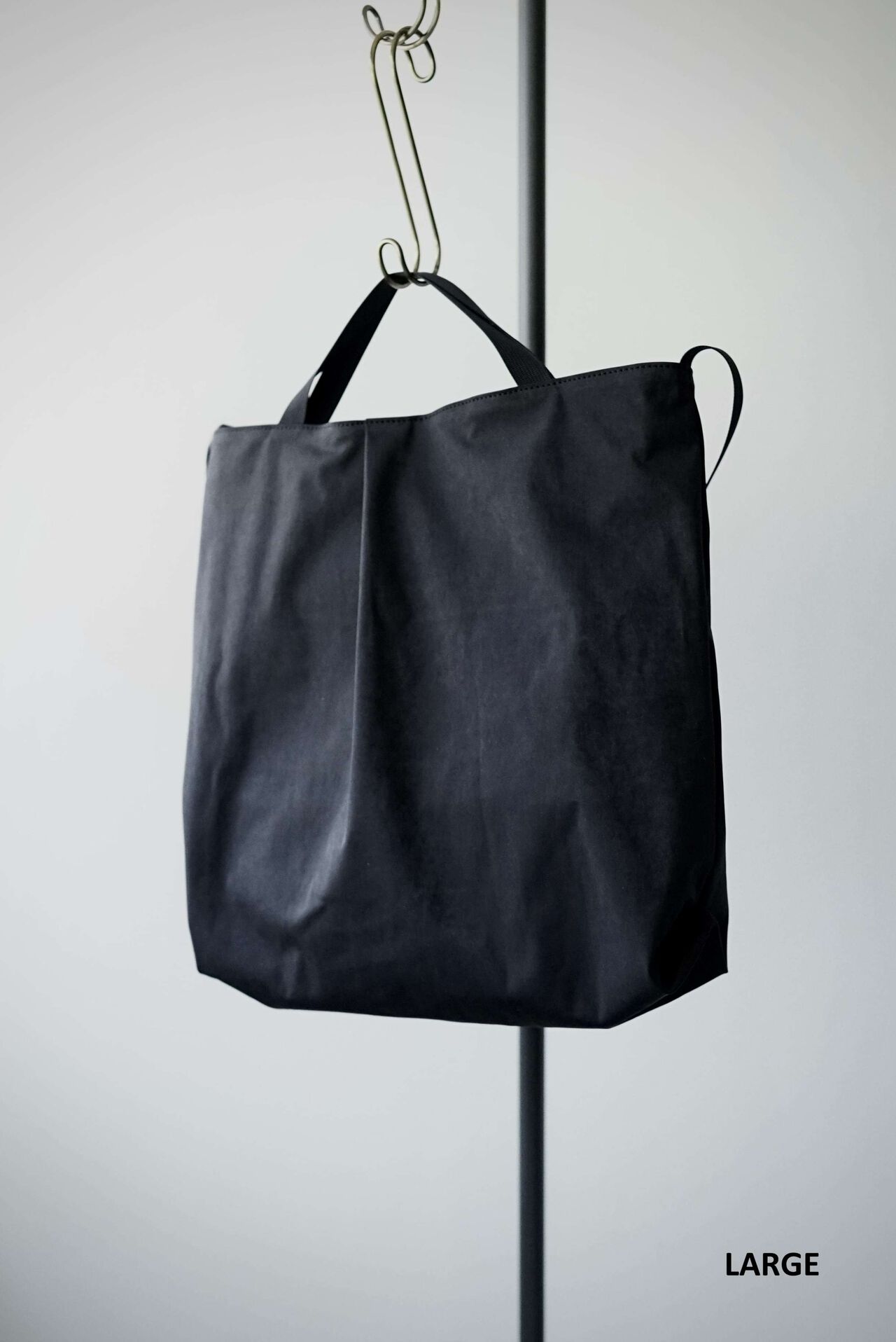 DENIMIO | CAP709AC High Density Milcloth / Tuck Tote (BLACK)