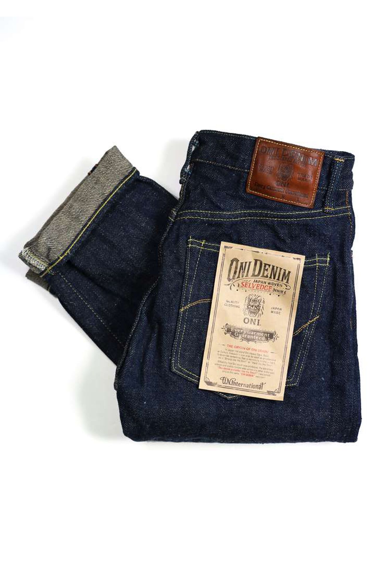 DENIMIO | ONI246ZR-ECRU 20oz Secret Denim Weft Ecru Neat Straight