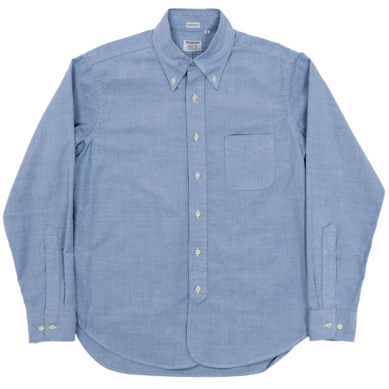 WORKERS | WKSMODBDSHTBLUO 5.5oz Modified BD Supima Oxford(BLUE)