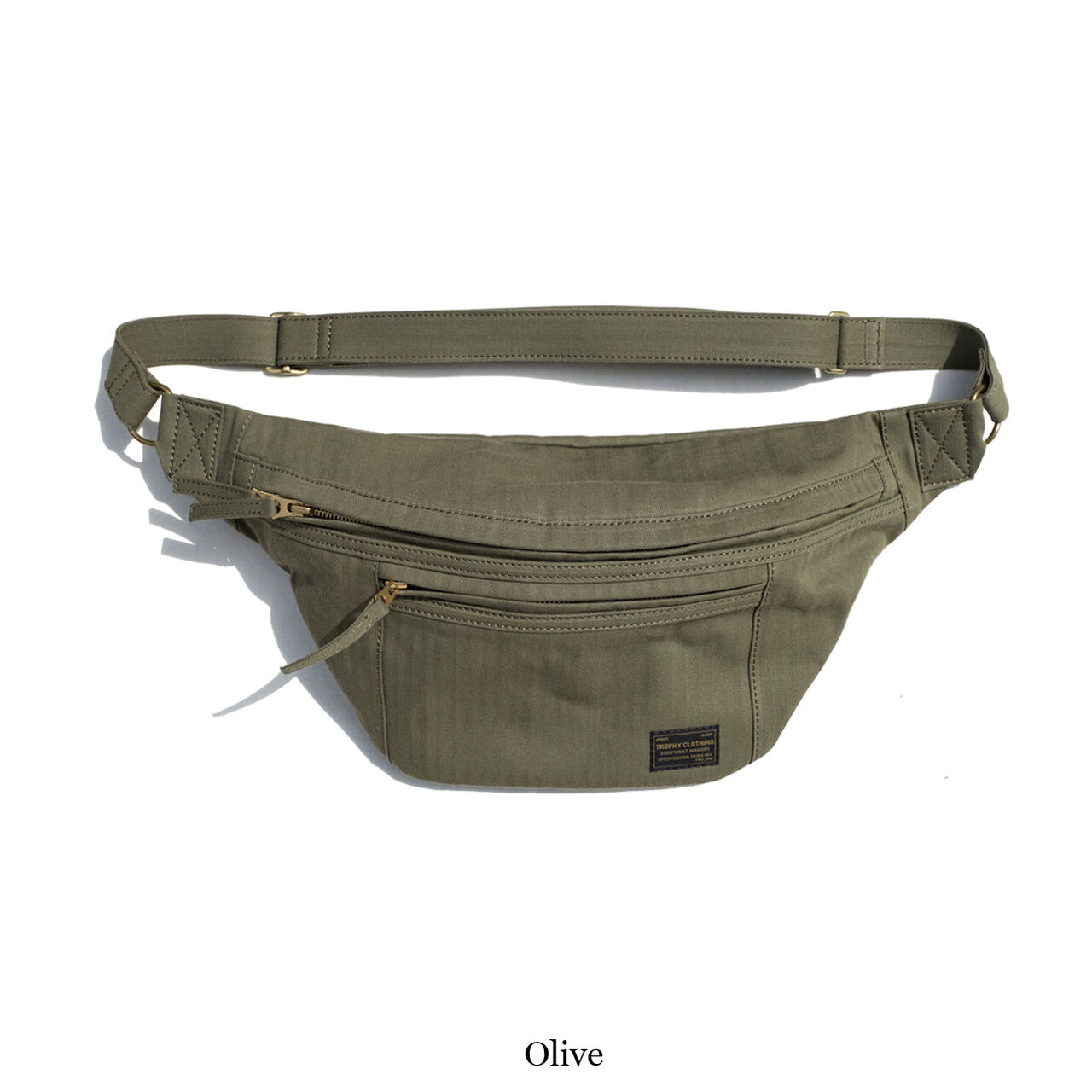 DENIMIO | TR-B26 Day Trip Herring Born Twill Bag (BEIGE, OLIVE)