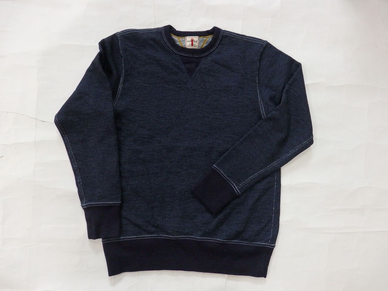 SAMURAI JEANS | SIS17-101 INDIGO BOTH V GAZETTE HEAVY WEIGHT SWEAT