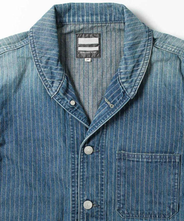 03-146-AW Stripe denim coveralls